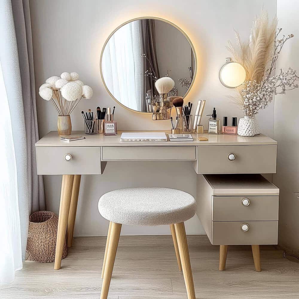 Elegant Dressing Tables with Mirrors & Storage | Woodpecker